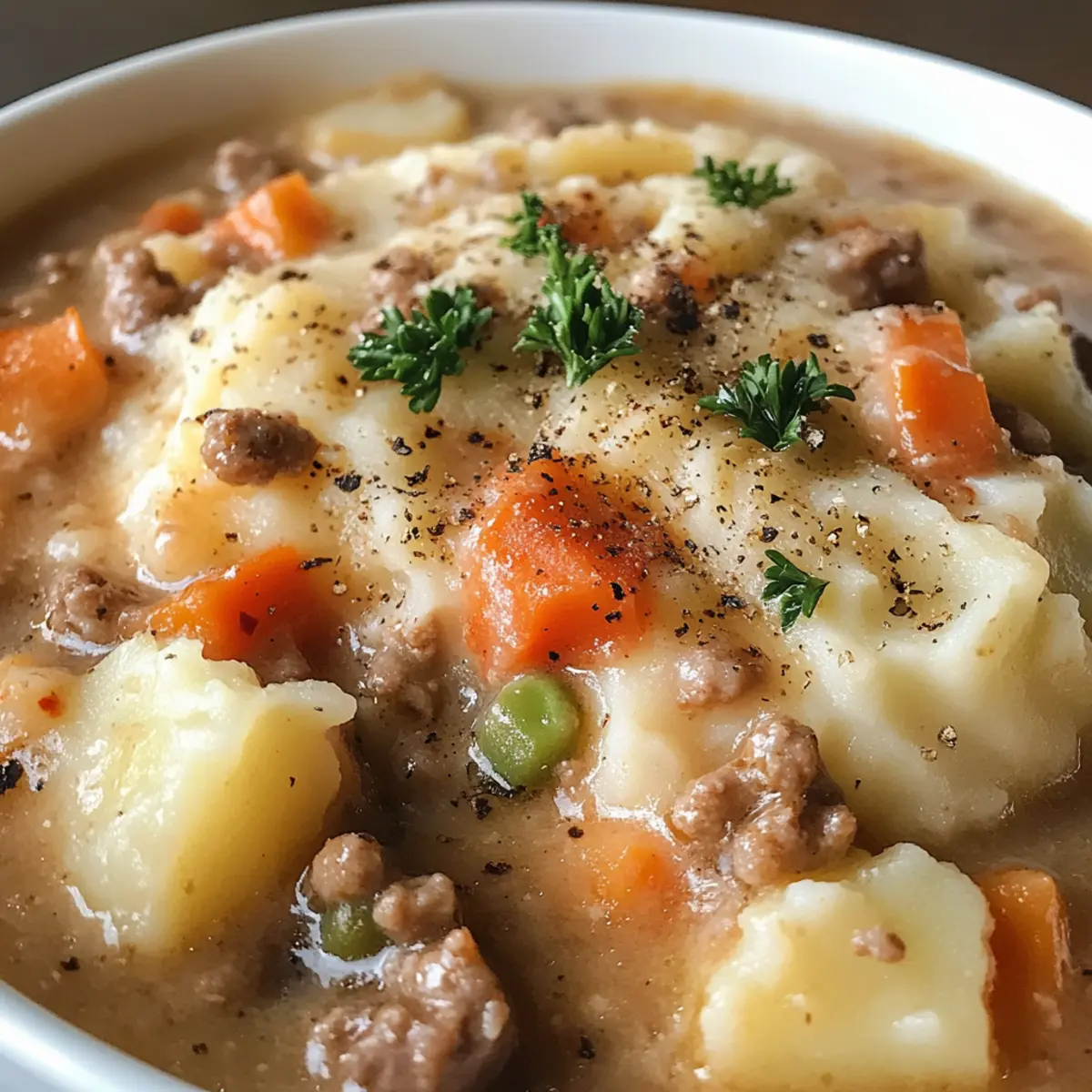 Easy Protein Packed Shepherd’s Pie Soup: Delicious Comfort Food